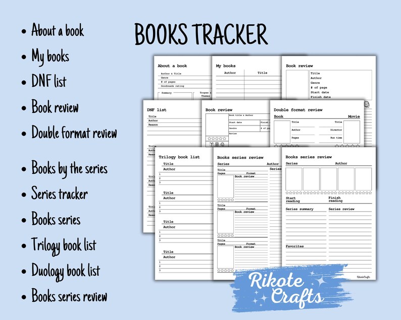 Printable Reading Journal, Ultimate Bookworm Reading Journal Printable ...