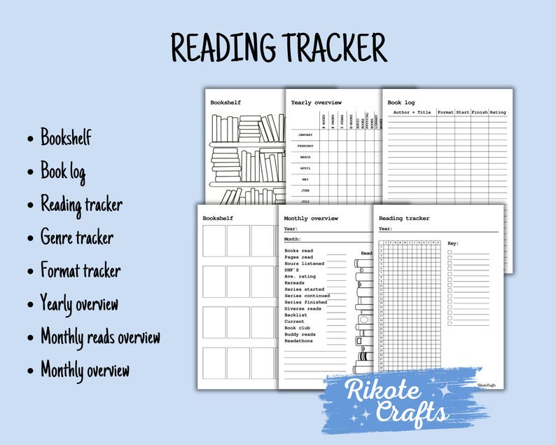 Printable Reading Journal, Ultimate Bookworm Reading Journal Printable ...