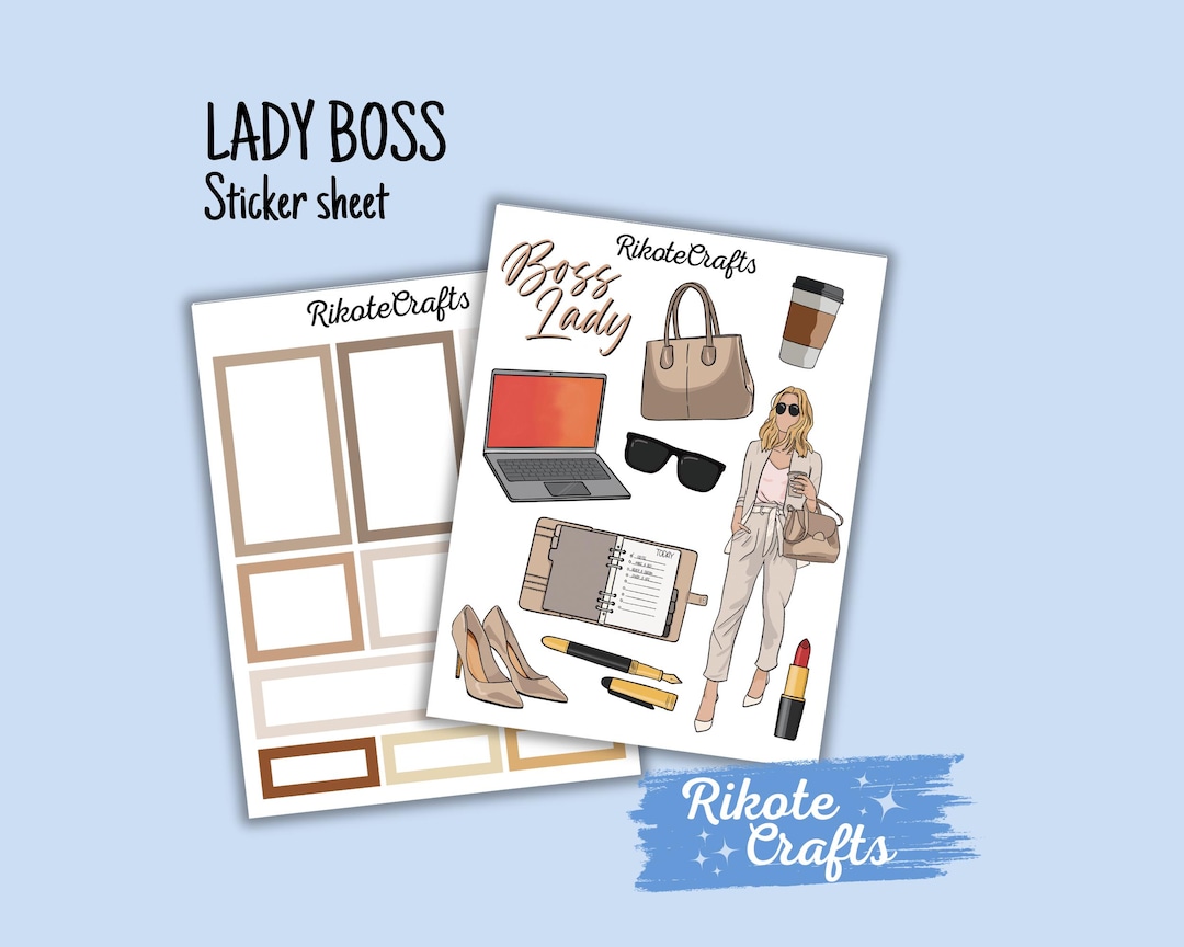 Lady Boss Sticker Sheet for Journaling Stickers Girl Boss Stickers for ...