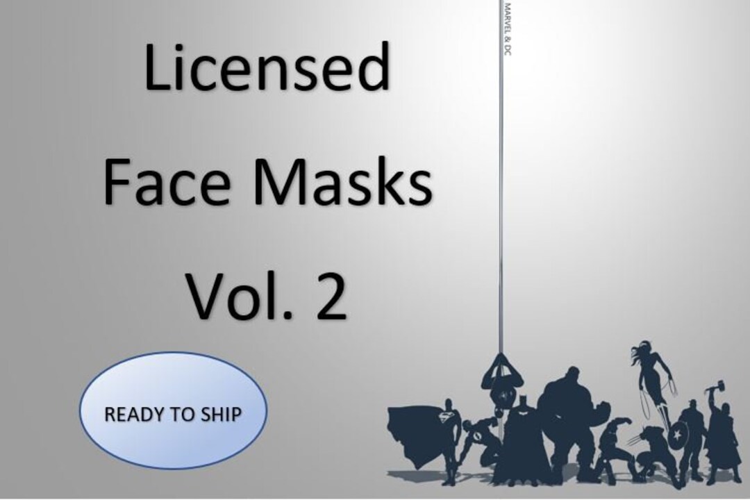 Licensed Face Masks Vol. 2 - Etsy