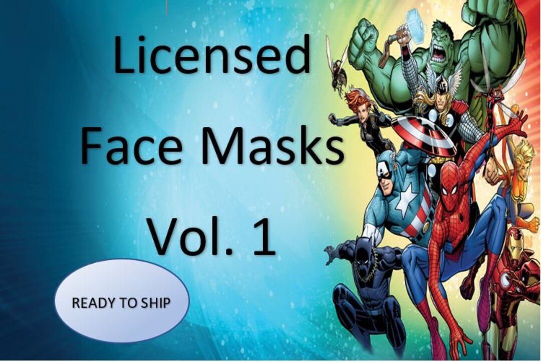 Licensed Face Masks Vol. 1 - Etsy