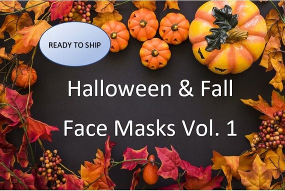 Halloween and Fall Reusable Face Masks Vol. 1 - Etsy