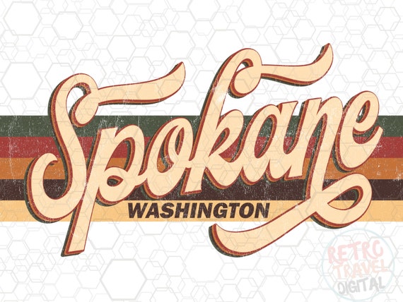 Vintage Washington Spokane Sublimation Design Retro Vintage | Etsy