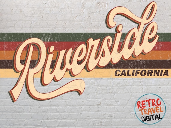 Riverside California Sublimation Retro Vintage Distressed - Etsy