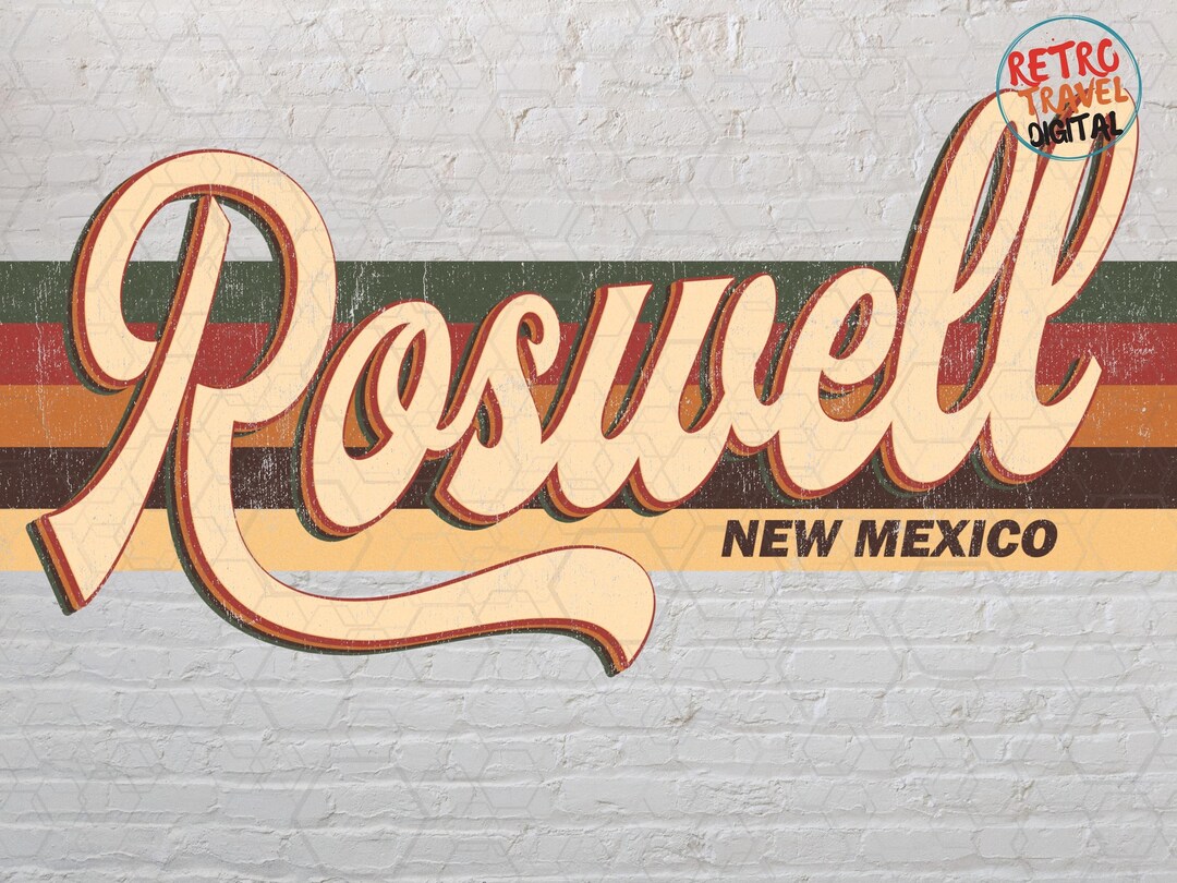 Vintage Roswell New Mexico Sublimation Design, Retro, Vintage ...