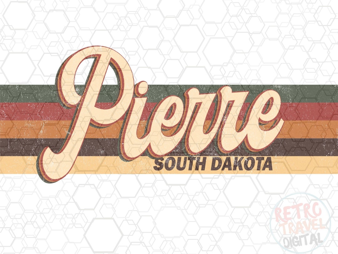 Vintage South Dakota Pierre Sublimation Design, Retro, Vintage ...
