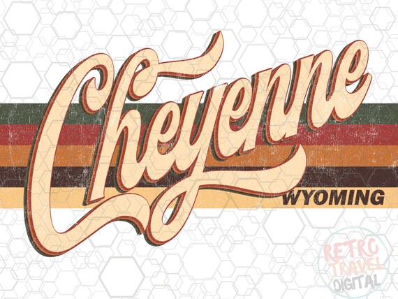 Vintage Wyoming Cheyenne Sublimation Design Retro Vintage | Etsy