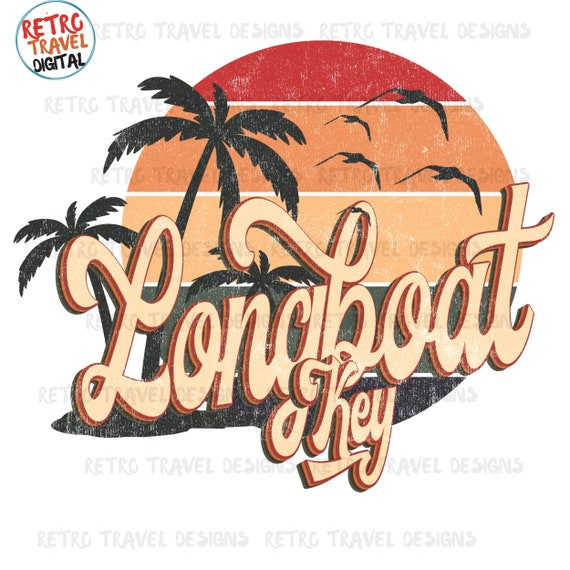 Vintage Florida Longboat Key Sublimation Design Retro - Etsy
