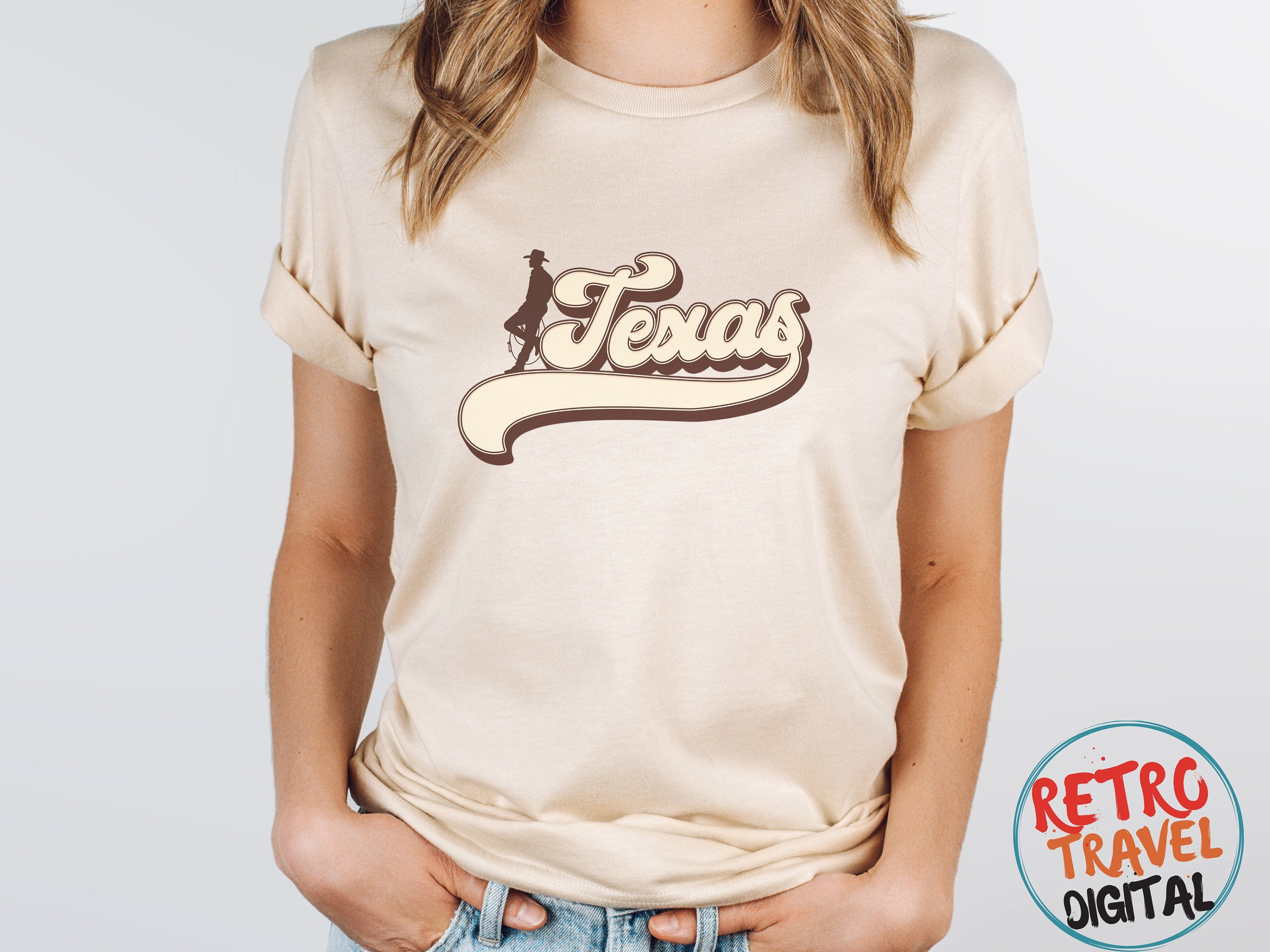 Vintage Texas Cowboy Sublimation Design, Retro, Vintage, Distressed ...