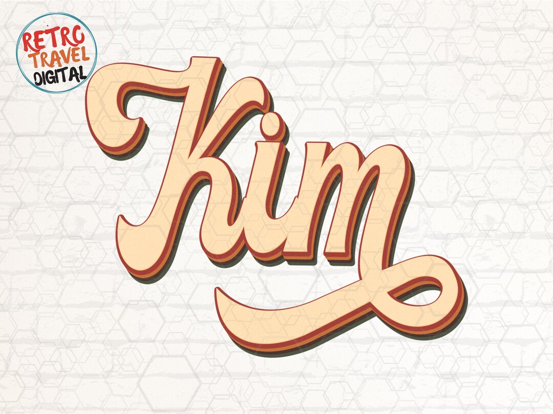 Retro Kim Name Summer Travel Sublimation Design, Retro, Vintage ...