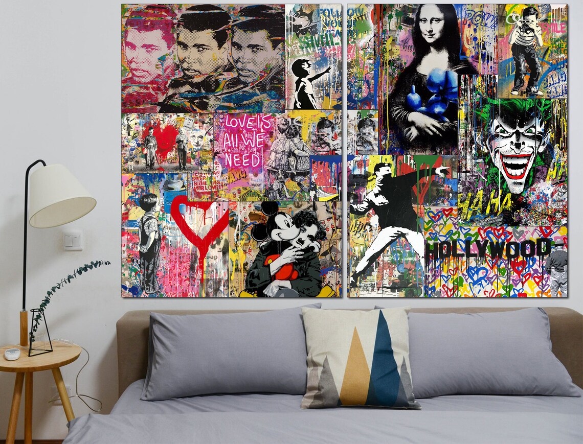 Graffiti Collage Art Collage Wall Print Urban Street Art - Etsy