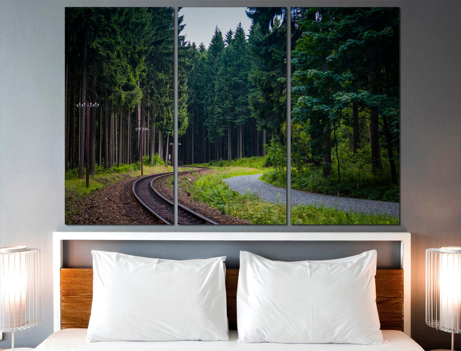 Railway Forest Art Tree Art Print Forest Wall Art Extra Large - Etsy