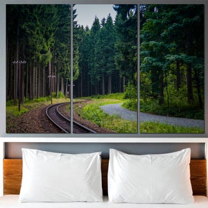 Railway Forest Art Tree Art Print Forest Wall Art Extra Large - Etsy