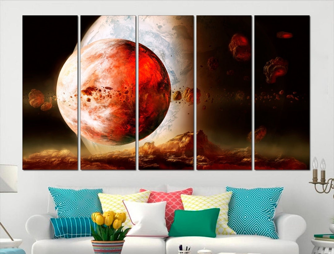 Planet Art Print Space Wall Art Extra Large Print Astronomy Canvas Art ...