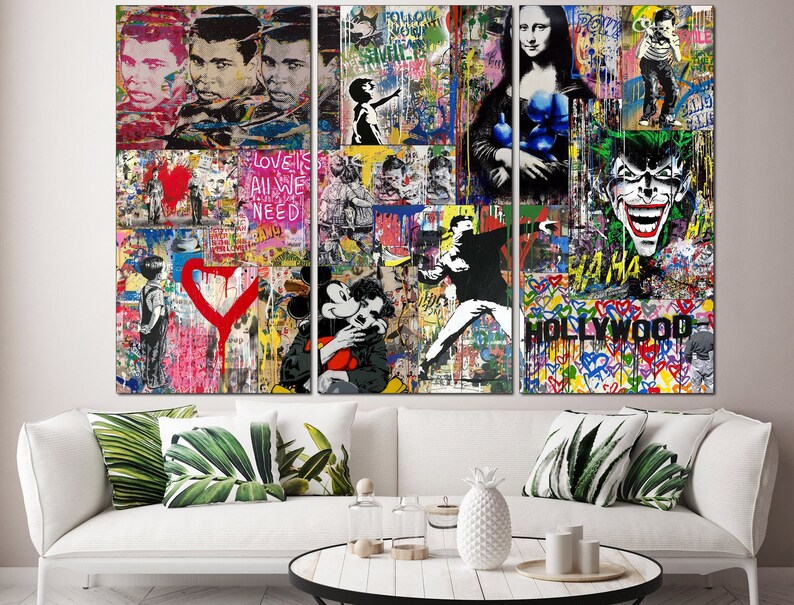 Graffiti Collage Art Collage Wall Print Urban Street Art - Etsy
