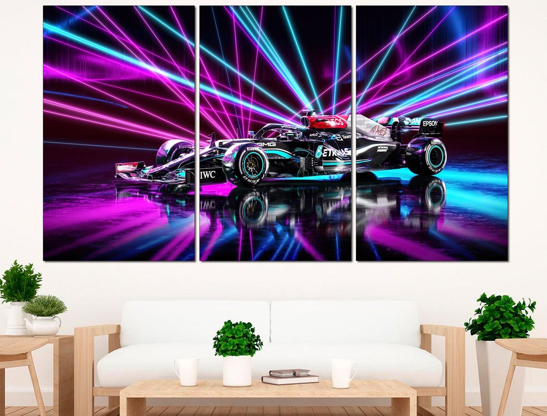 F1 Car Wall Art Formula 1 Art Print F1 Wall Decor Large Canvas Art ...