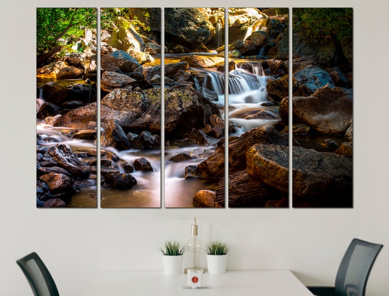 Stone Waterfall Art Landscape Prints Nature Canvas Art Extra - Etsy