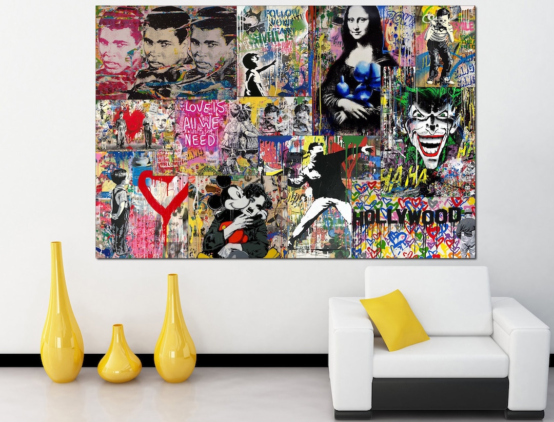 Graffiti Collage Art Collage Wall Print Urban Street Art - Etsy UK