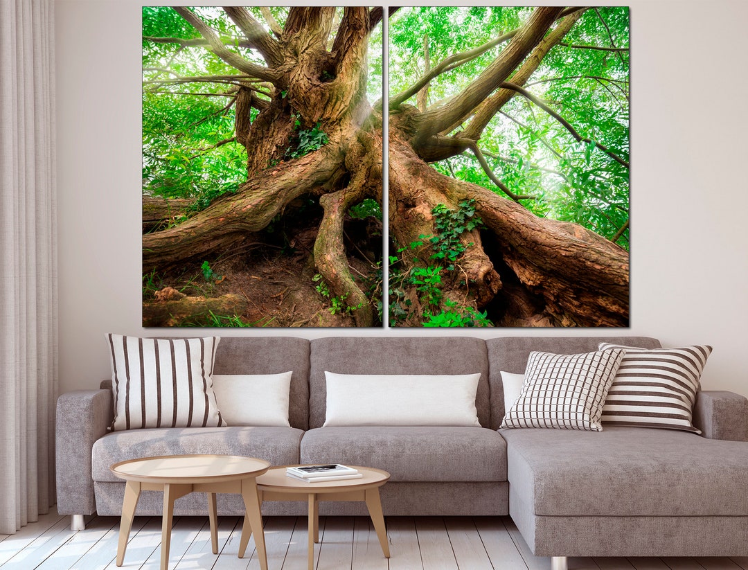 Tree Wall Art Forest Prints Nature Canvas Art Tree Print Large - Etsy