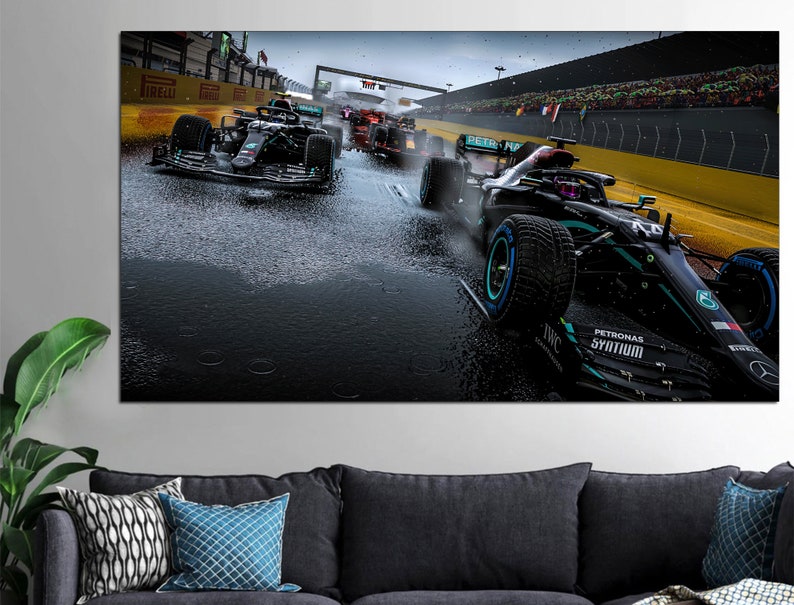Wet Road F1 Canvas Print Formula 1 Wall Art - Etsy