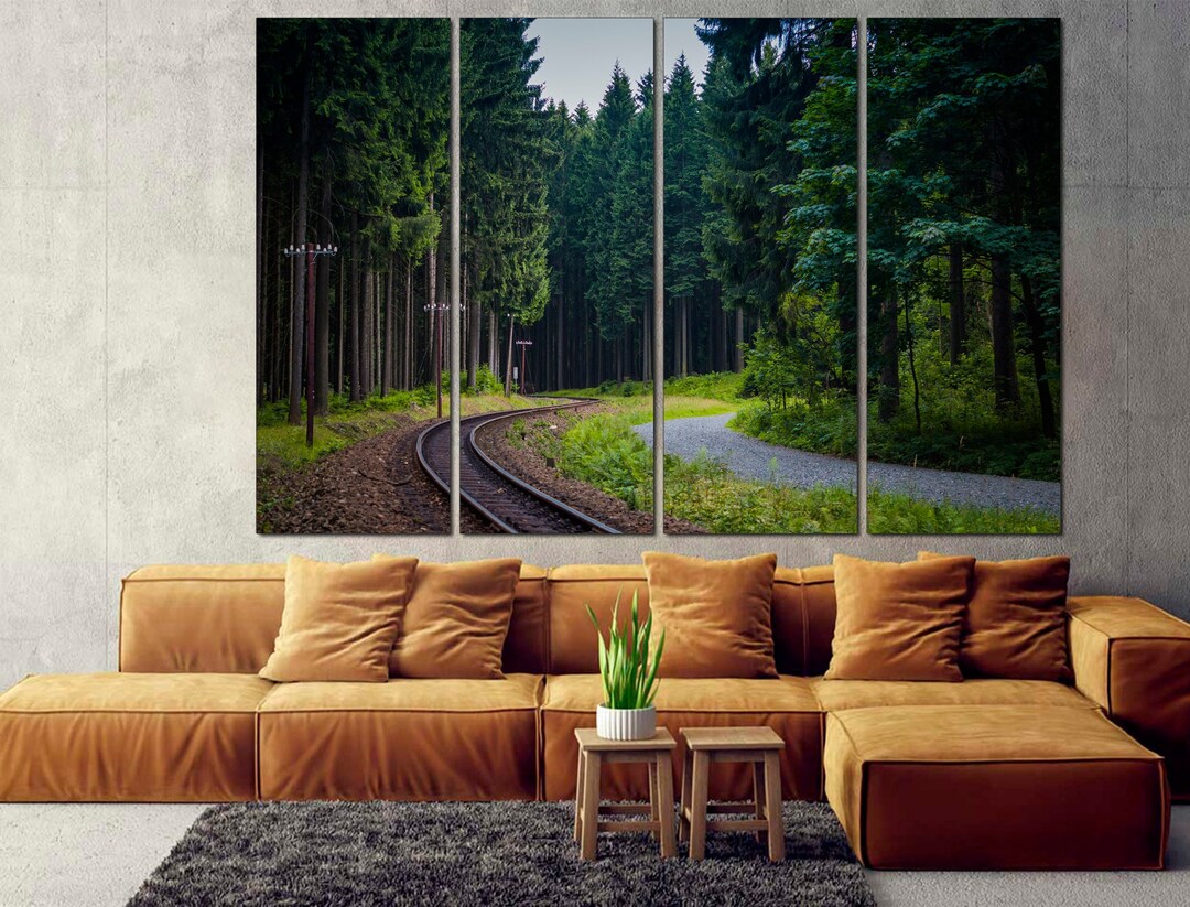 Railway Forest Art Tree Art Print Forest Wall Art Extra Large - Etsy