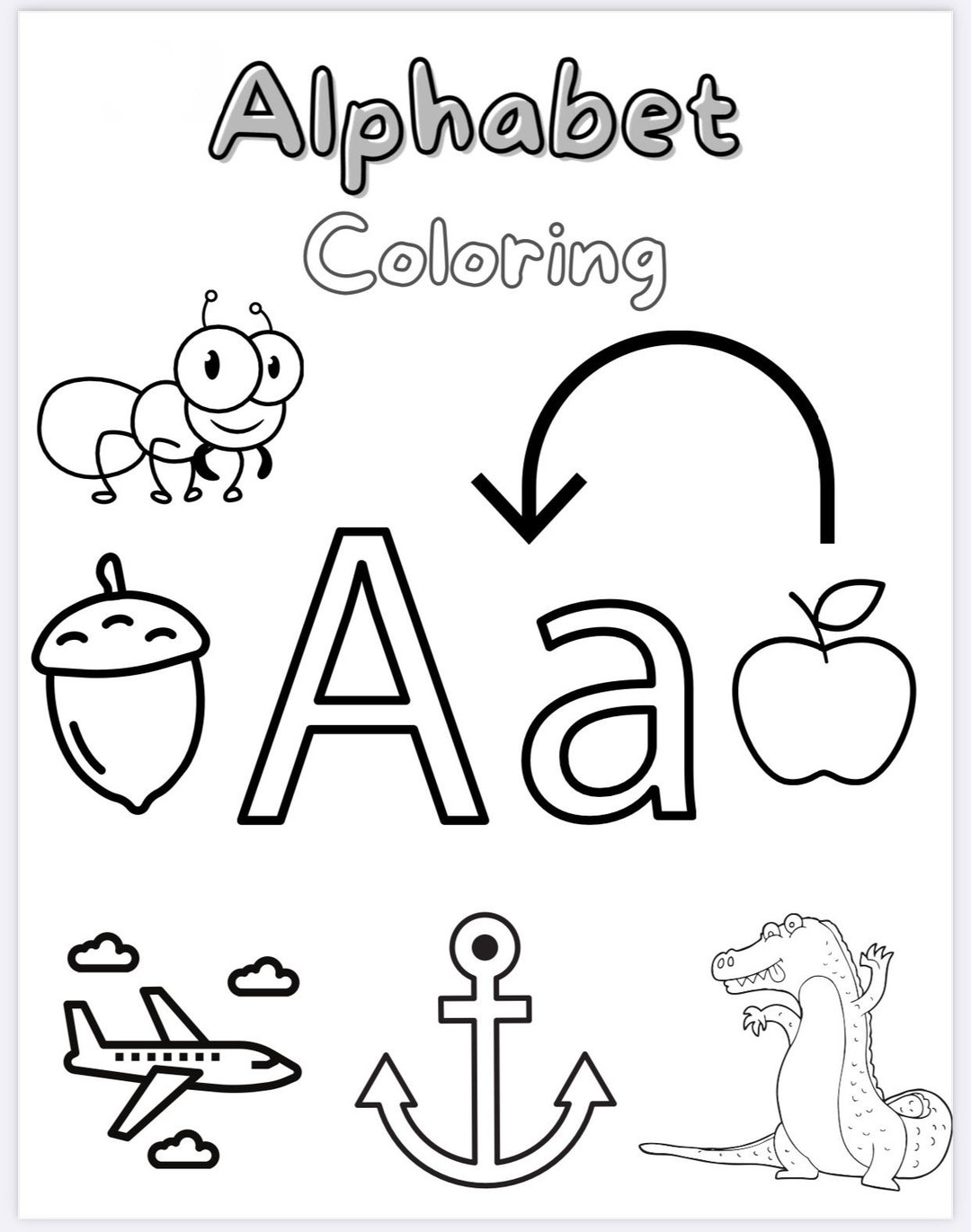 Alphabet Coloring Worksheet Etsy alphabet-coloring-worksheet-etsy
