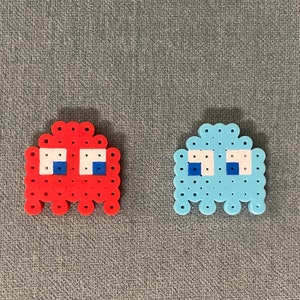 PAC-MAN Set of 6 Blinky, Inky, Clyde, Pinky and Vulnerable Ghost Retro ...