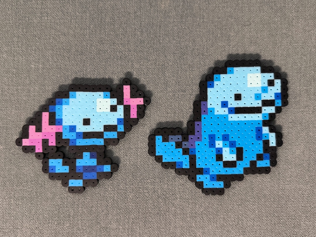 Wooper and Quagsire Pokemon 8-bit Sprites Water-type Video Game Magnet ...