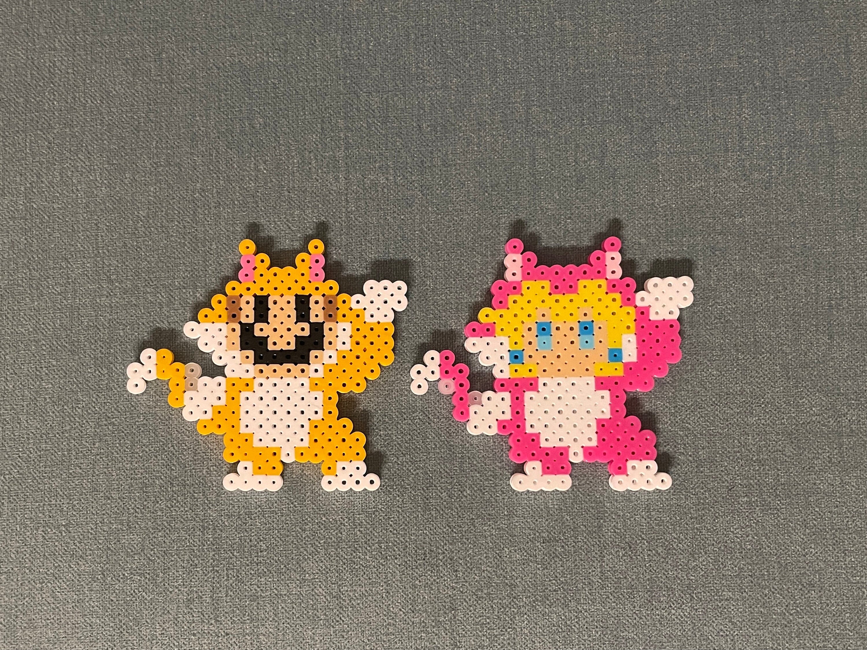 Cat Mario and Cat Peach 3D World Super Mario Maker Sprites | Etsy