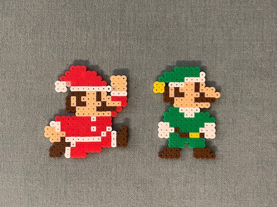 Mario and Luigi Christmas X-mas Super Mario Bros. Santa Elf - Etsy Canada