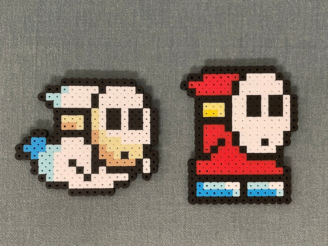 Shy Guy and Boo Guy Super Mario Bros. Nintendo Magnet Perler Bead Art ...