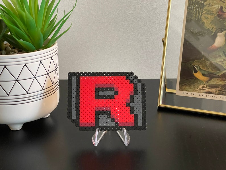 Pokemon Team Rocket Logo Red "r" Symbol Emblem Nintendo Magnet Perler ...