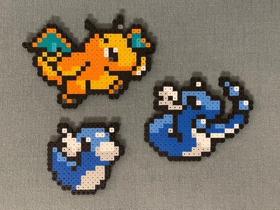 Pixel Art Dratini Shiny Dratini 29x26 Perler Bead Pattern | Bead