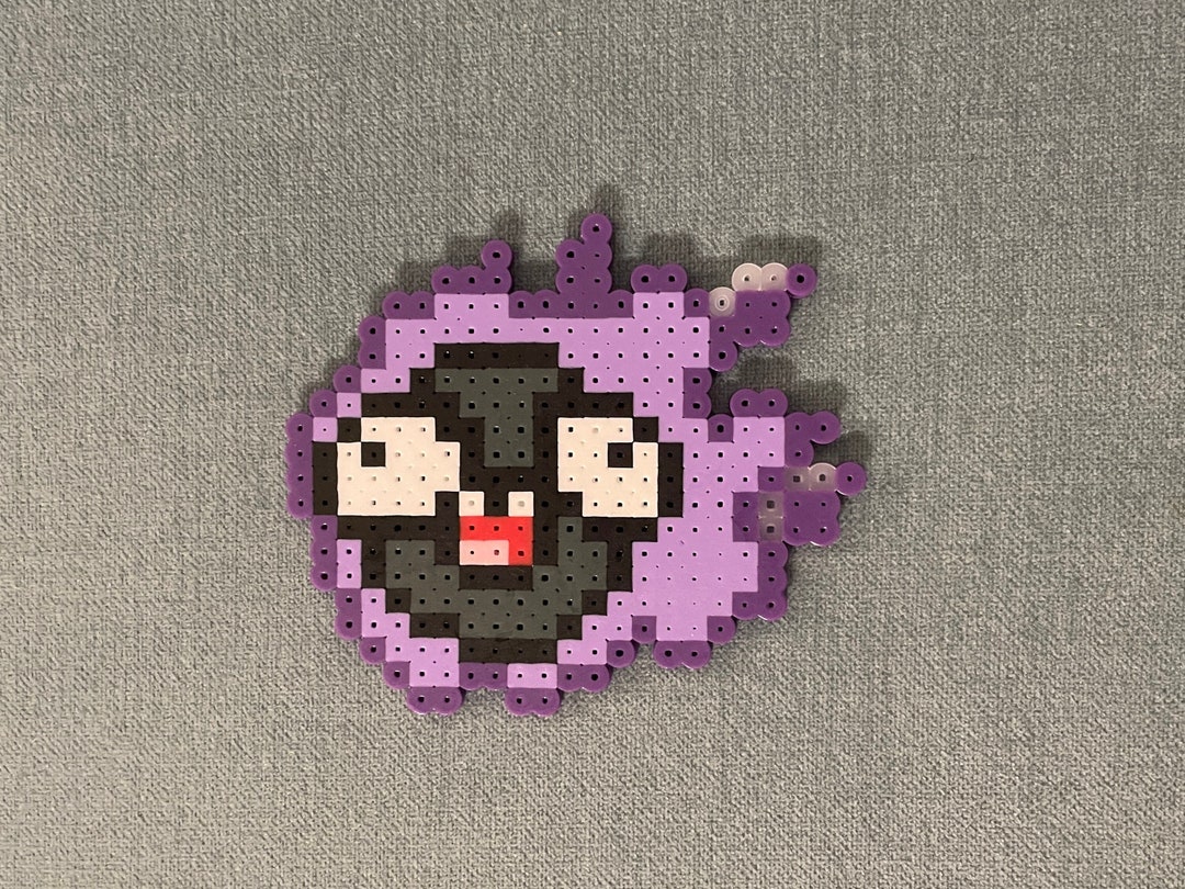 Gastly Derpy Pokemon Ghost-type Spooky Nintendo Magnet Perler Bead Art ...