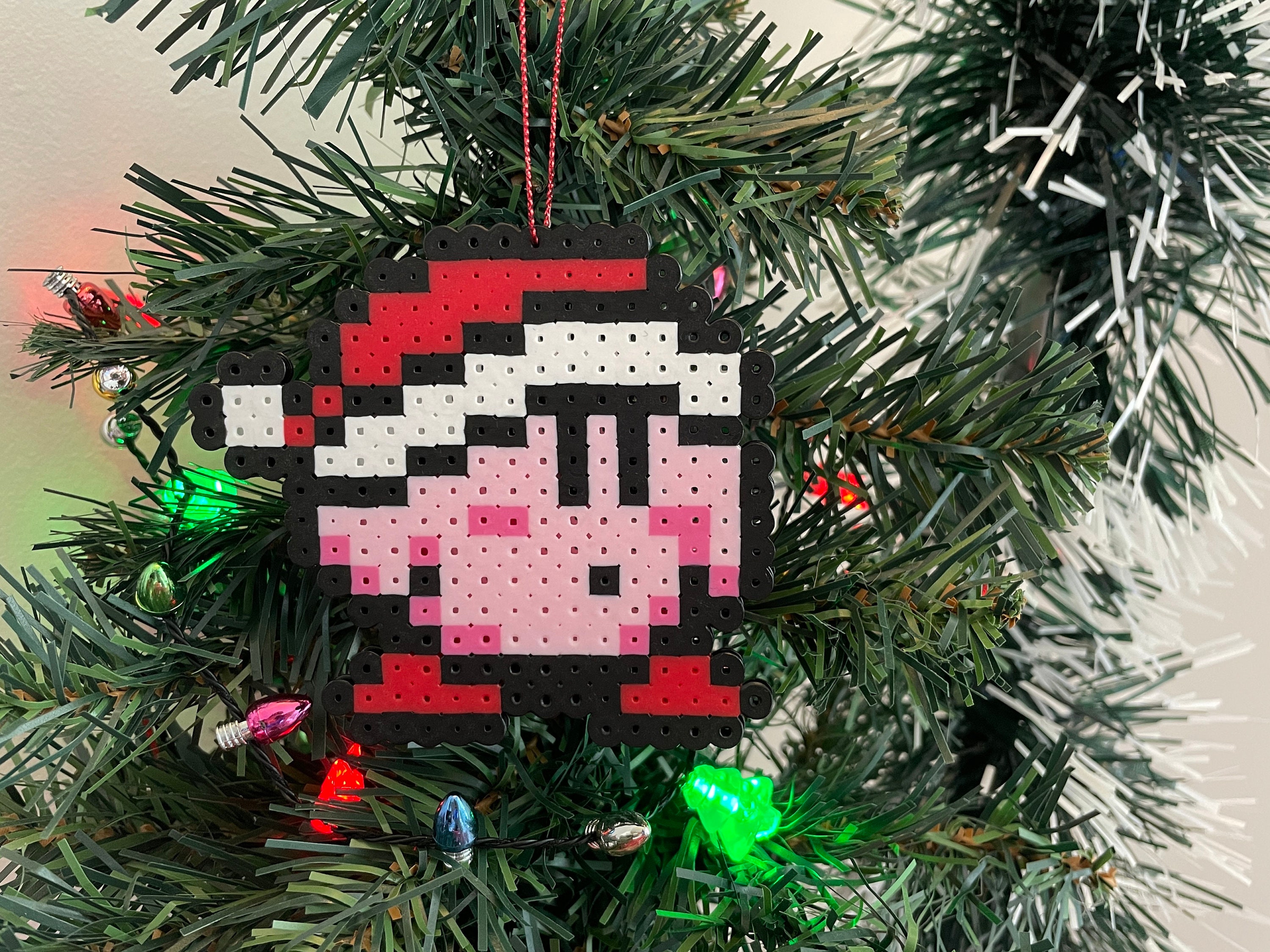 Kirby With Santa Hat 8-bit Christmas X-mas Ornament Nintendo - Etsy