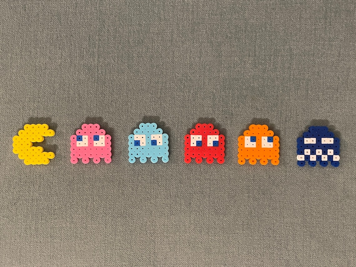 PAC-MAN Set of 6 Blinky Inky Clyde Pinky and Vulnerable - Etsy