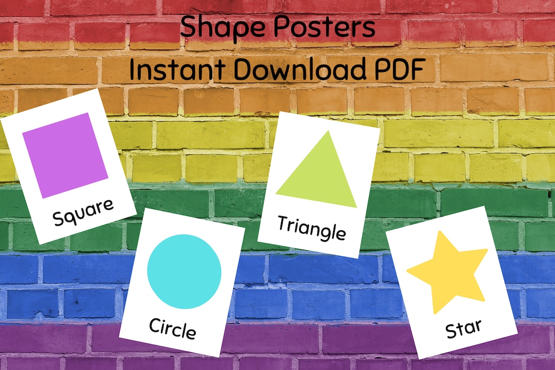 Simple Design Shape Posters Preschool or Daycare Playroom - Etsy