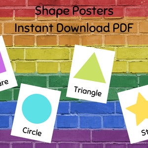 Simple Design Shape Posters| Preschool or Daycare Playroom Decor ...