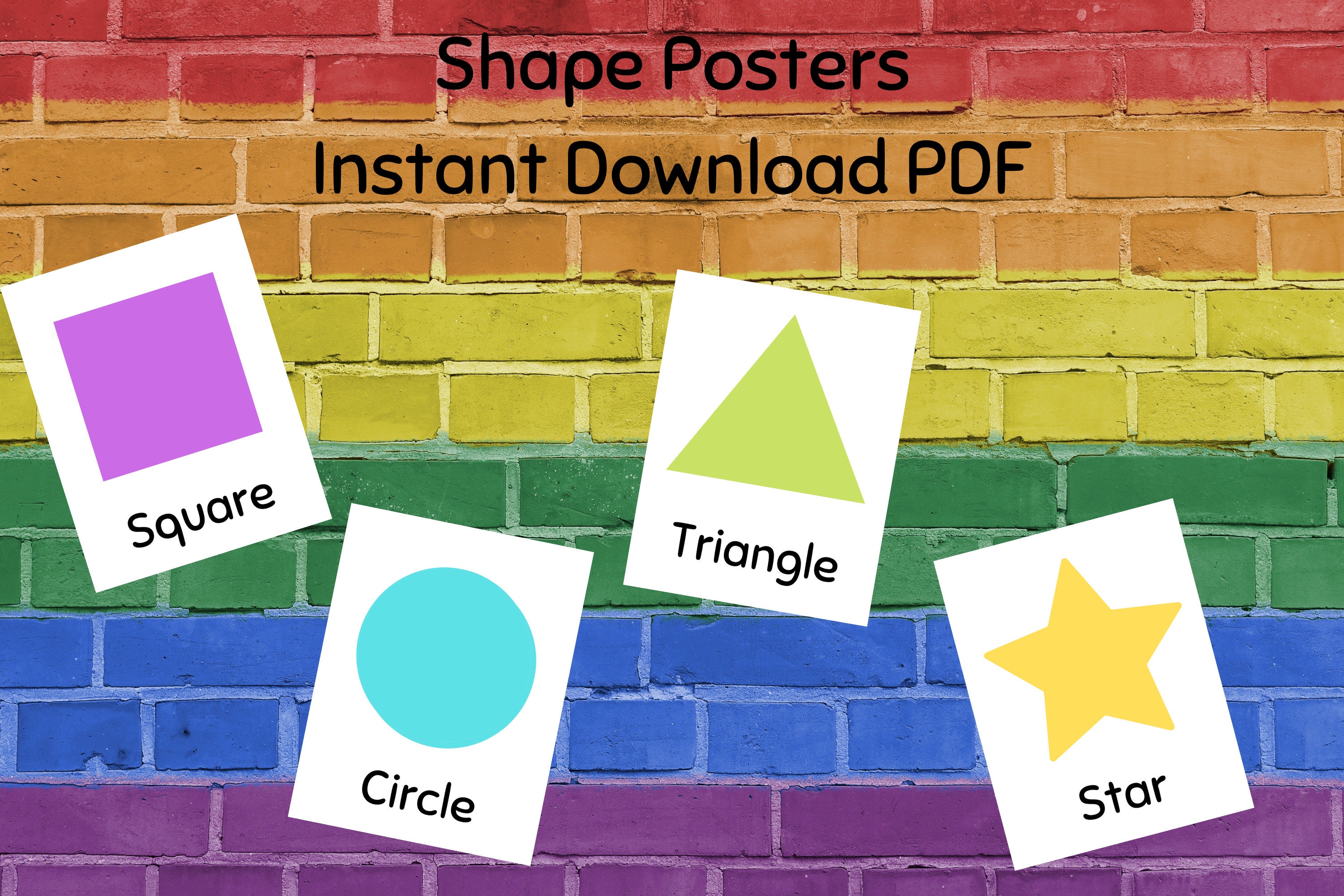 Simple Design Shape Posters Preschool or Daycare Playroom - Etsy