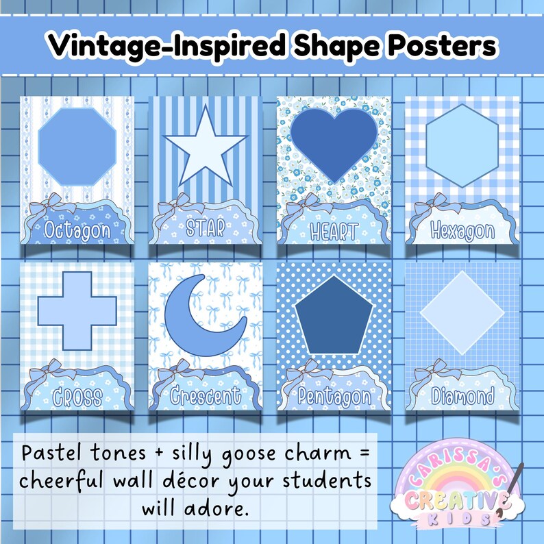 Printable Shape Posters | Silly Goose Classroom Decor | Educational ...