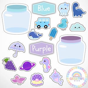 Color Sorting Toddler Activity Quiet Time Pages | Busy Book | Table ...