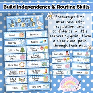 Editable Daycare Visual Schedule | Preschool Daily Routine Cards ...