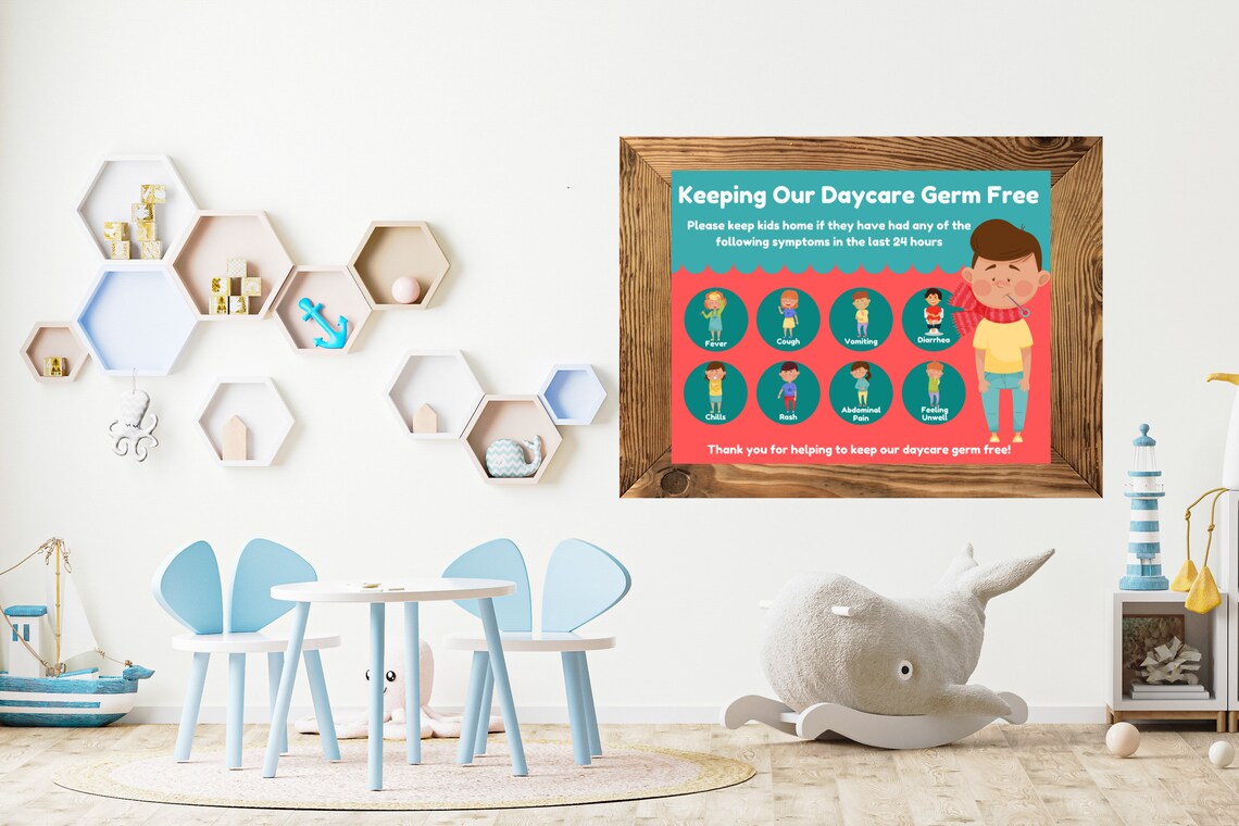 Daycare Sickness Posters Sick Policy Posters to Help Keep - Etsy