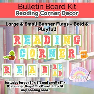 Reading Corner Bulletin Board Kit | Daycare Playroom | Preschool Book ...