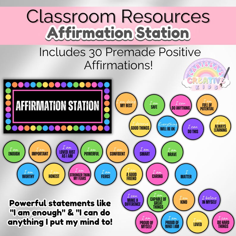 Affirmation Station | Classroom Decor | Daycare Printable | Preschool ...
