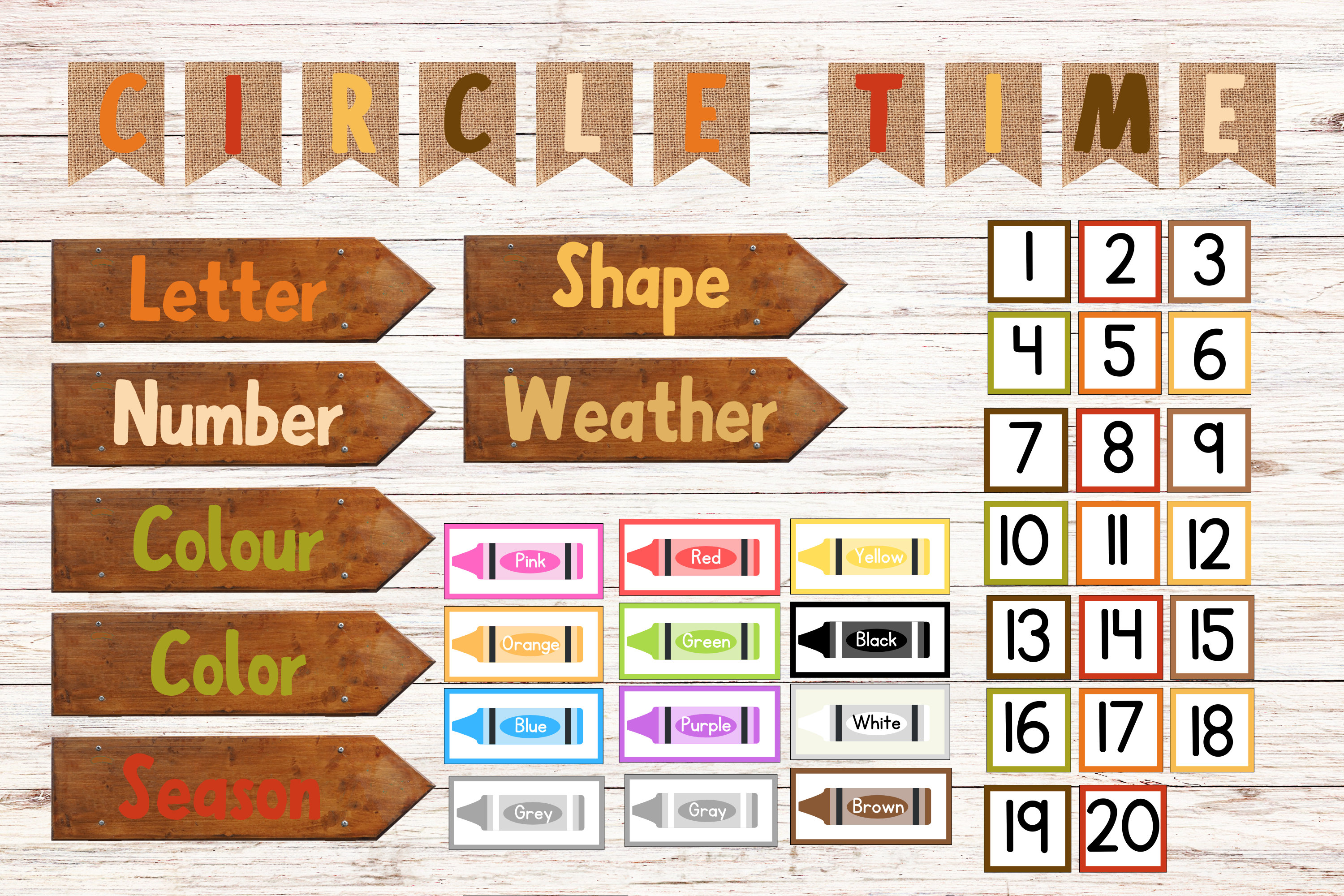 Circle Time Board Daycare Learning Preschool Homeschool Focus Board ...