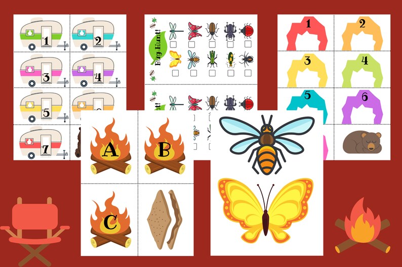 Daycare Theme Pack Let's Go Camping Dramatic Play - Etsy