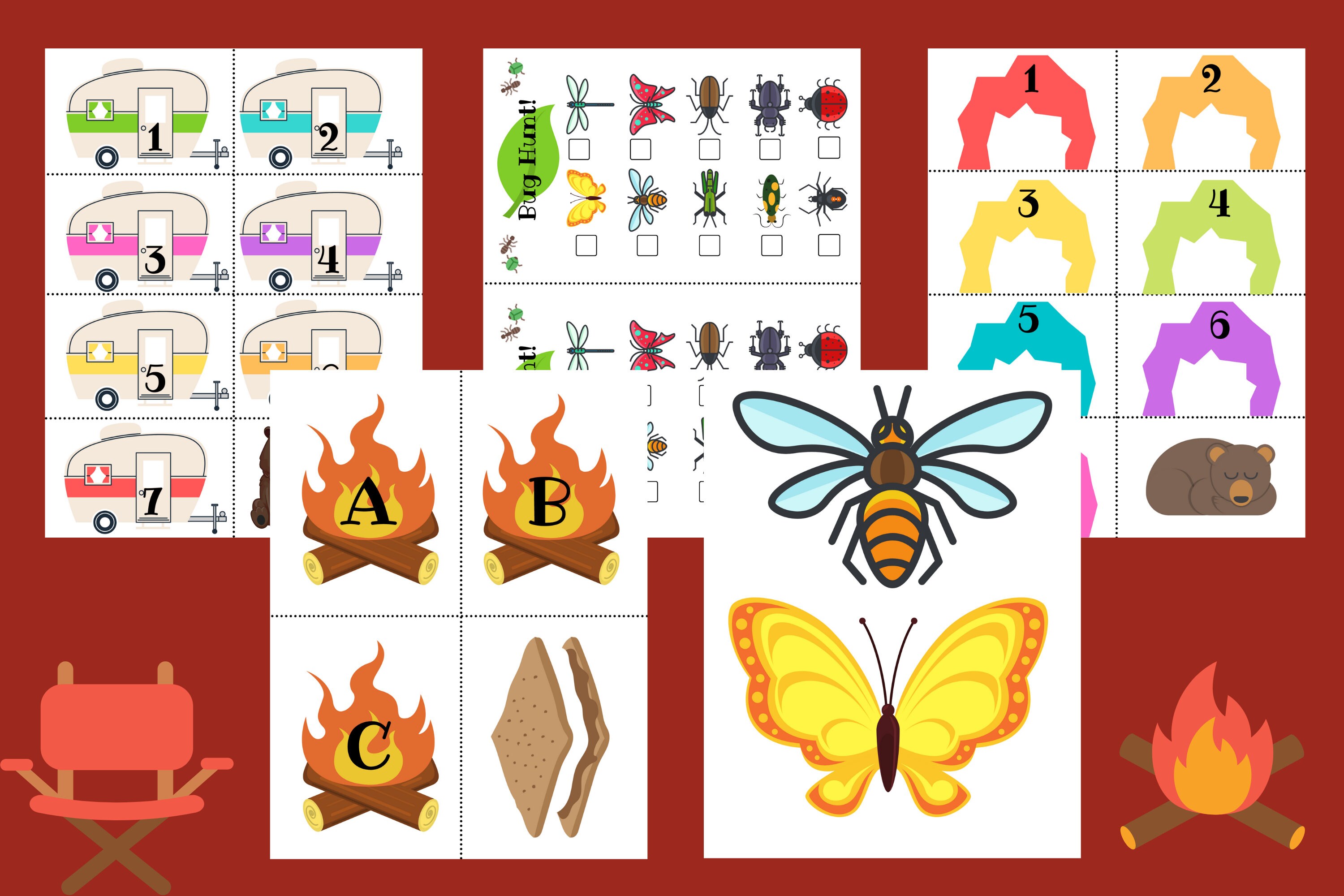 Daycare Theme Pack Let's Go Camping Dramatic Play - Etsy