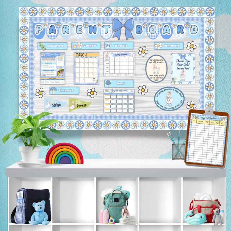 Silly Goose Editable Parent Board Kit | Daycare Bulletin Board ...