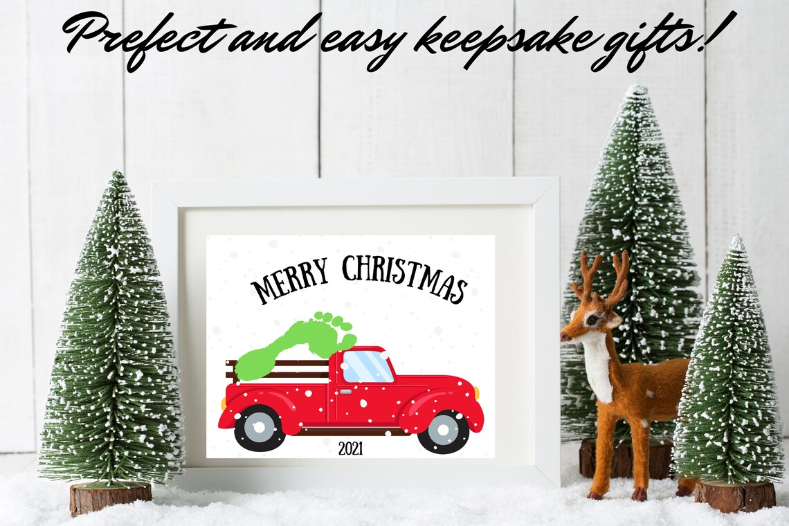 Christmas Craft Keepsake Handprint/ Footprint Art Daycare - Etsy